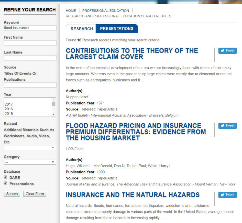 The CAS Website Incorporates New Research and Professional Education ...